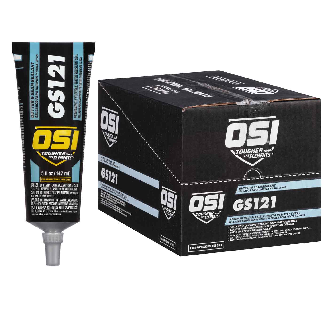 OSI GS121 Gutter Caulk Sealant - White, Aluminum & Clear Sealant